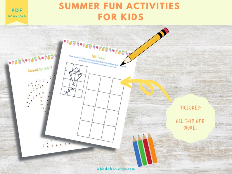 Printable Summer Activities for Kids | A4 | US Letter | Colouring ...
