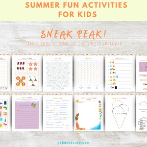 Printable Summer Activities for Kids | A4 | US Letter | Colouring ...