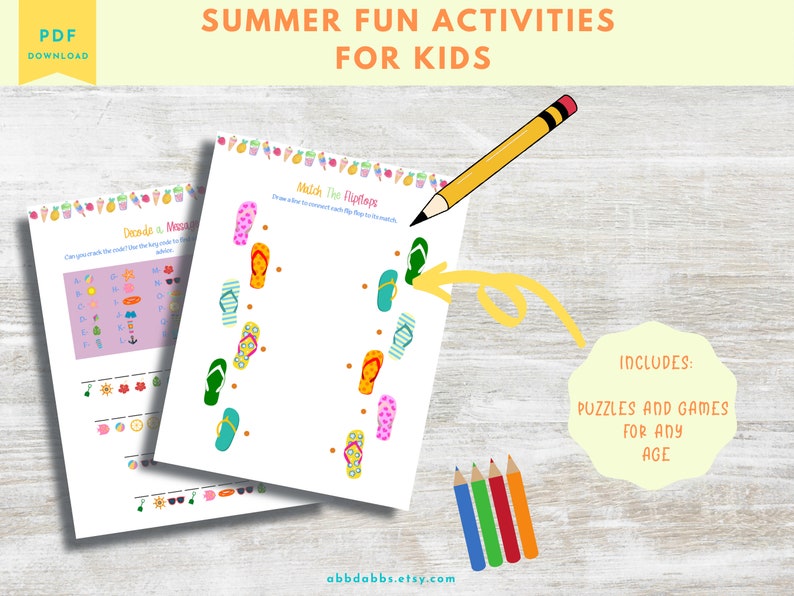 Printable Summer Activities for Kids | A4 | US Letter | Colouring ...