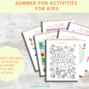 Printable Summer Activities for Kids | A4 | US Letter | Colouring ...