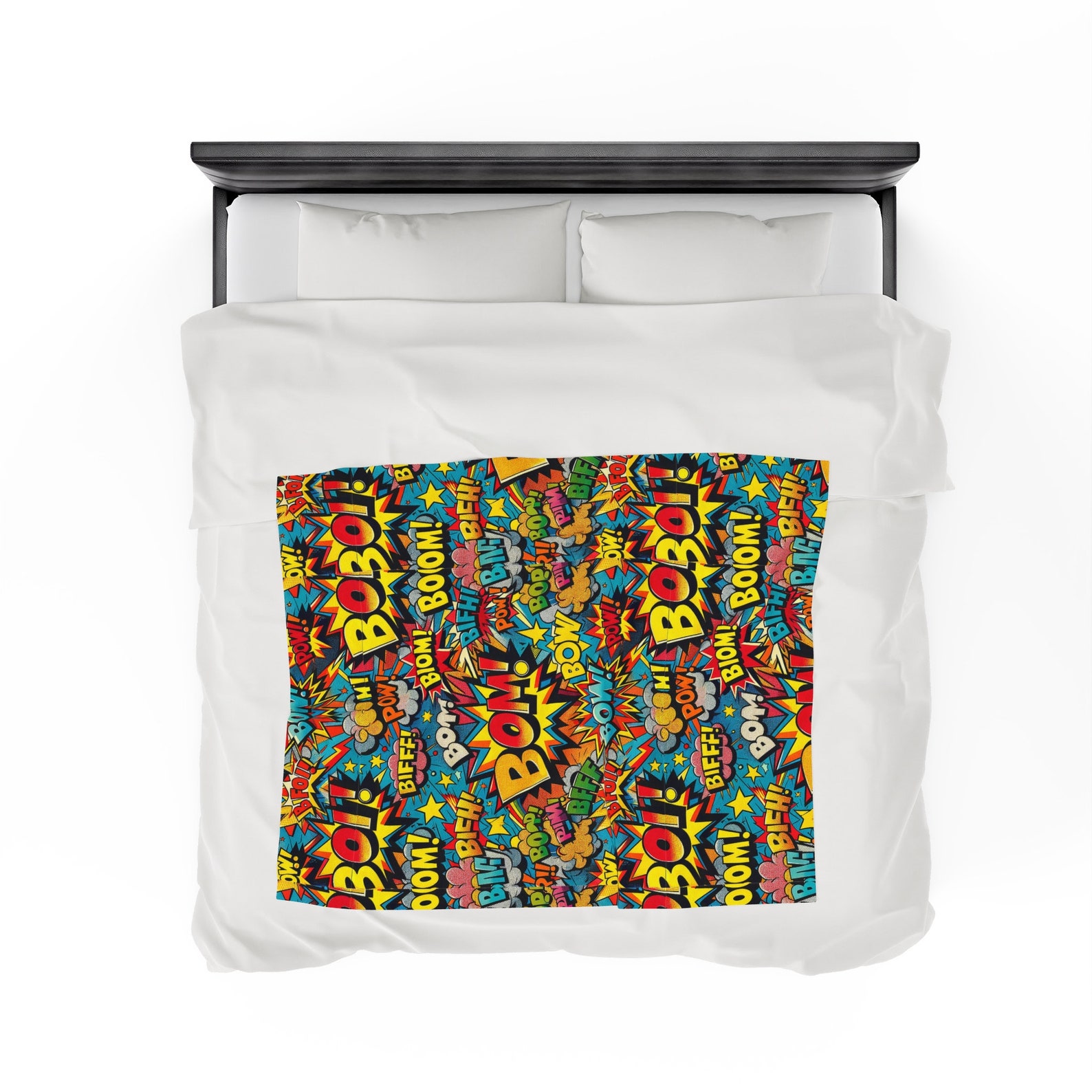 Retro Hero Chic: 70s Superhero-inspired Velveteen Blanket - Etsy