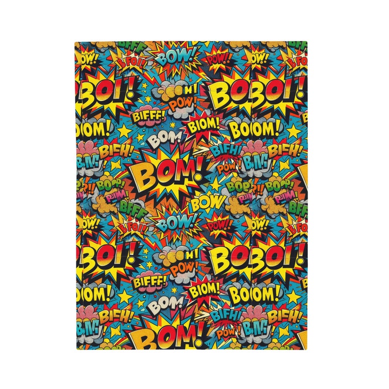 Retro Hero Chic: 70s Superhero-inspired Velveteen Blanket - Etsy