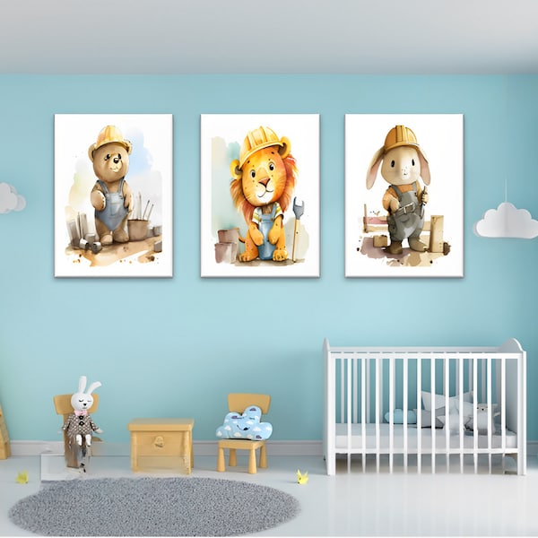 Construction Site Wall Mural - Etsy