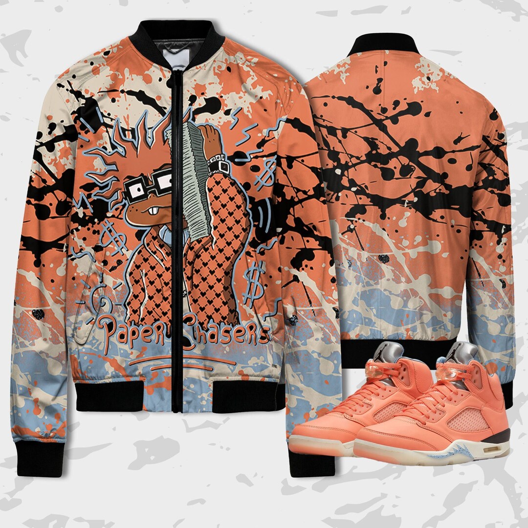 Chucky Money Rugrats 3D Splash Painting Jacket Match Jordan 5 - Etsy