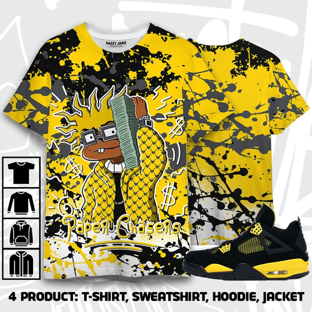 Chucky Money Rugrats 3D Splash Painting Jordan 4 Thunder - Etsy