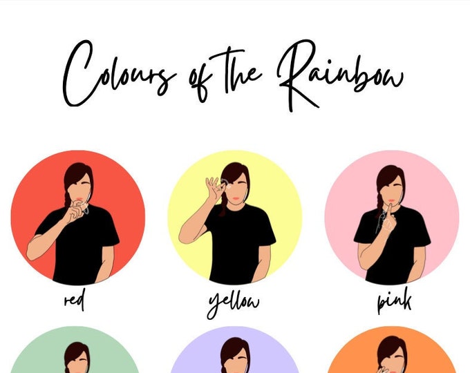 Auslan Colours of the Rainbow - Etsy