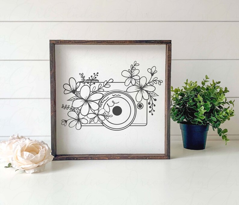 Floral Camera SVG File Camera Svg Camera With Flowers Svg - Etsy