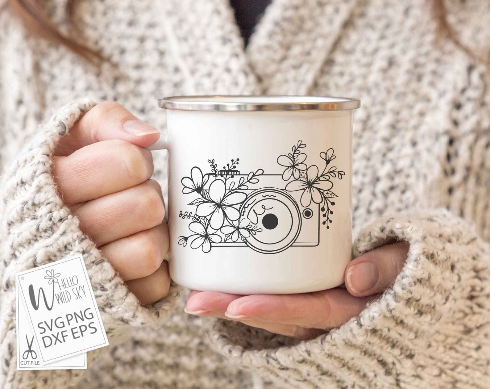 Floral Camera SVG File, Camera Svg, Camera With Flowers Svg, Floral ...