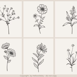 Wildflowers SVG, 100 Wildflower Bundle, Floral SVG Bundle, Wildflower ...
