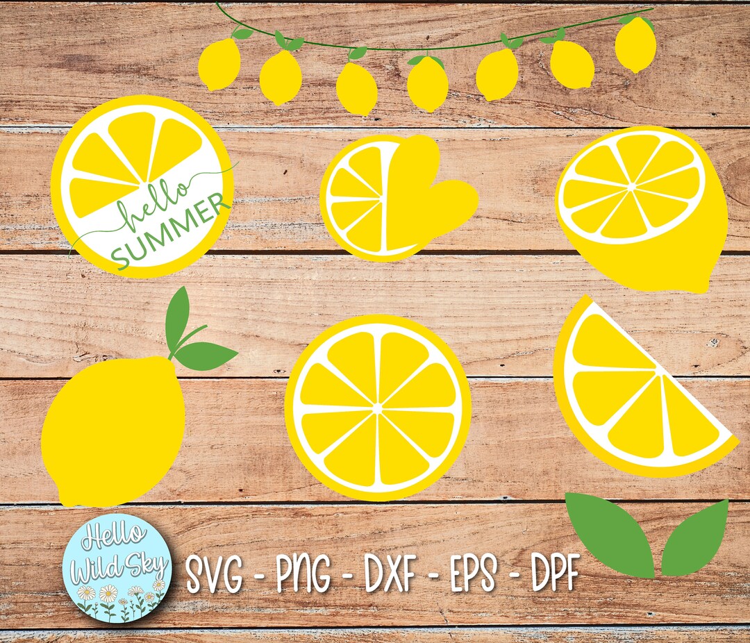 Lemon SVG Lemon Slice SVG Lemon Clipart Lemon Vector Lemon - Etsy New ...