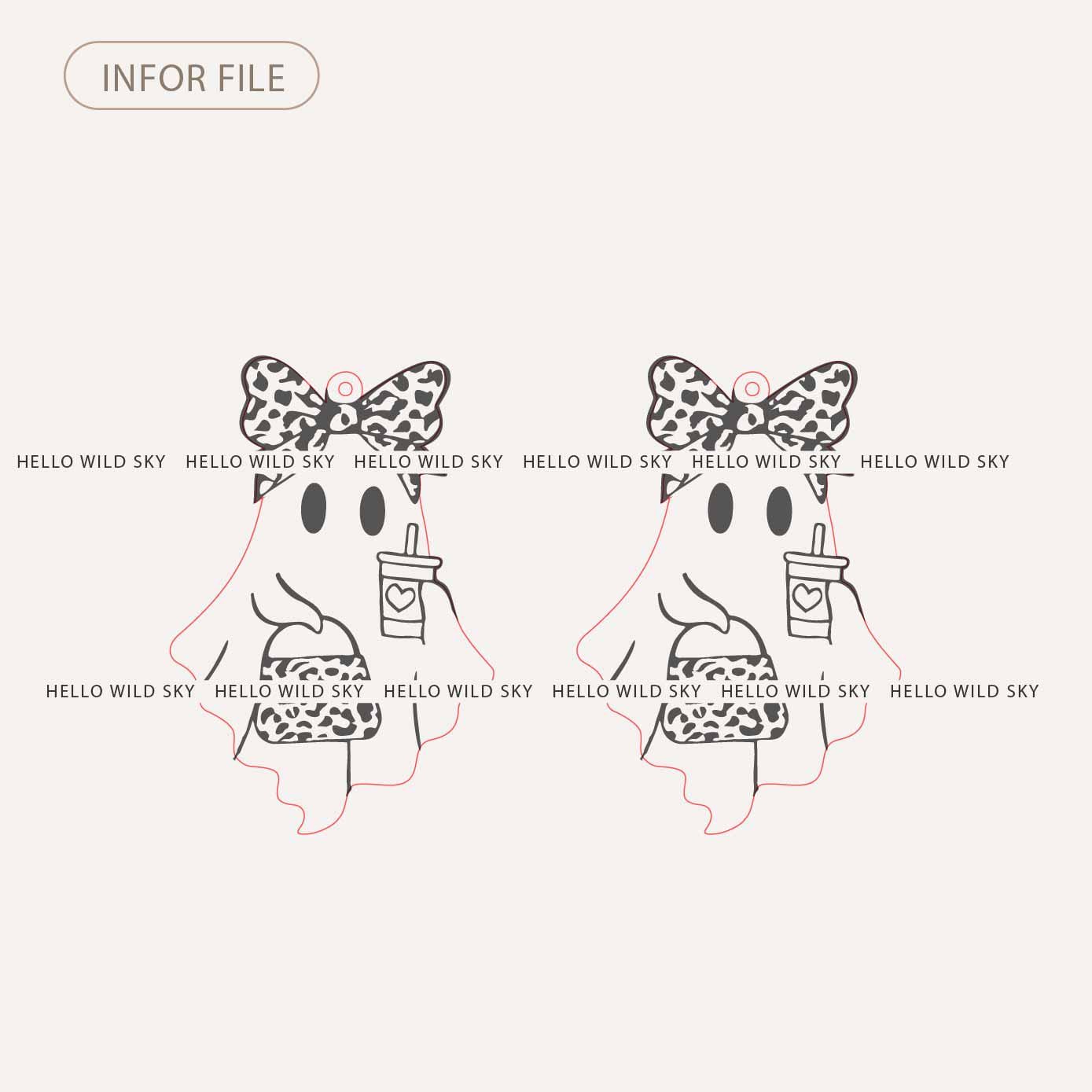 Leopard Ghost Laser Cut Earrings: Halloween SVG File (digital Download ...