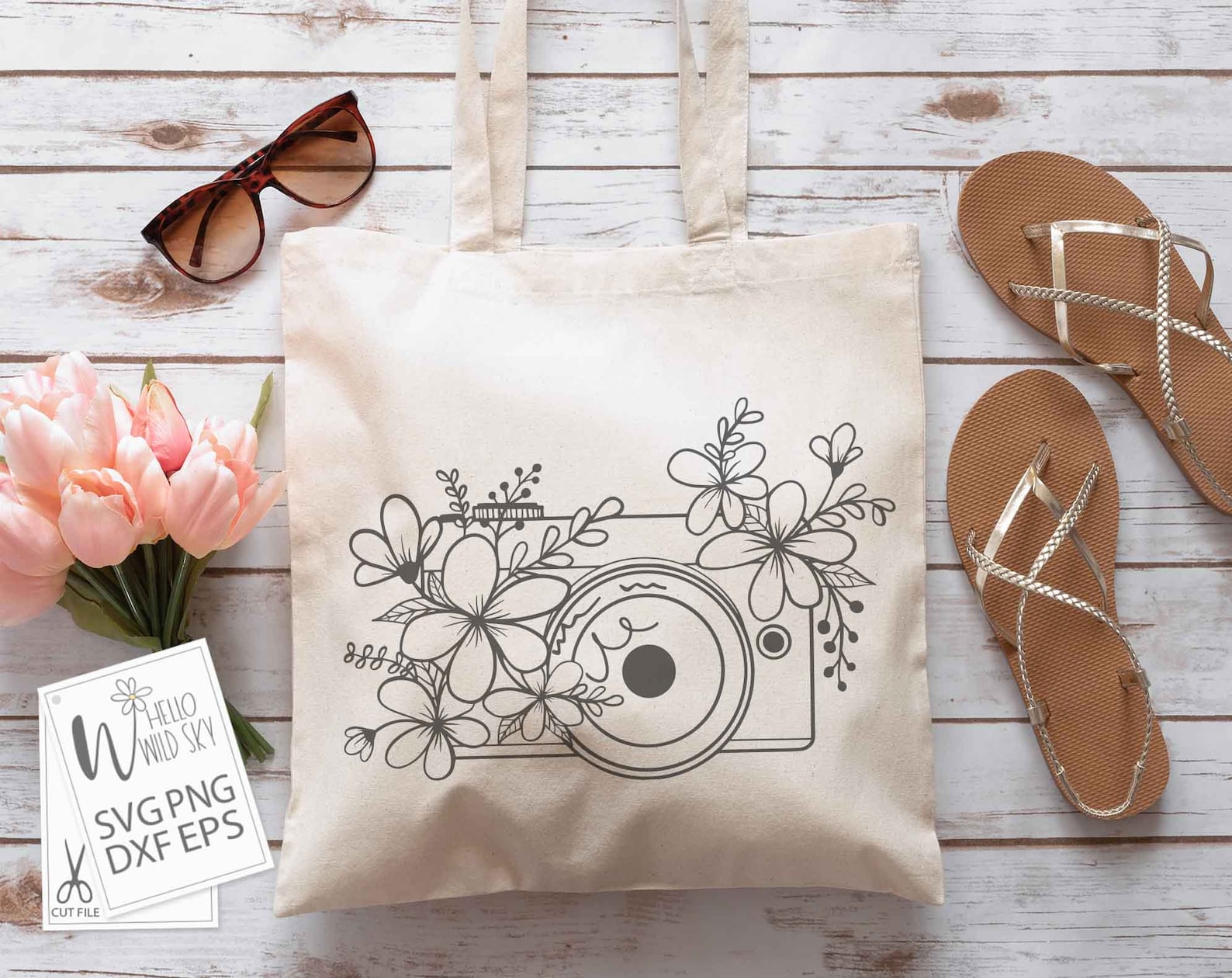 Floral Camera SVG File, Camera Svg, Camera With Flowers Svg, Floral ...