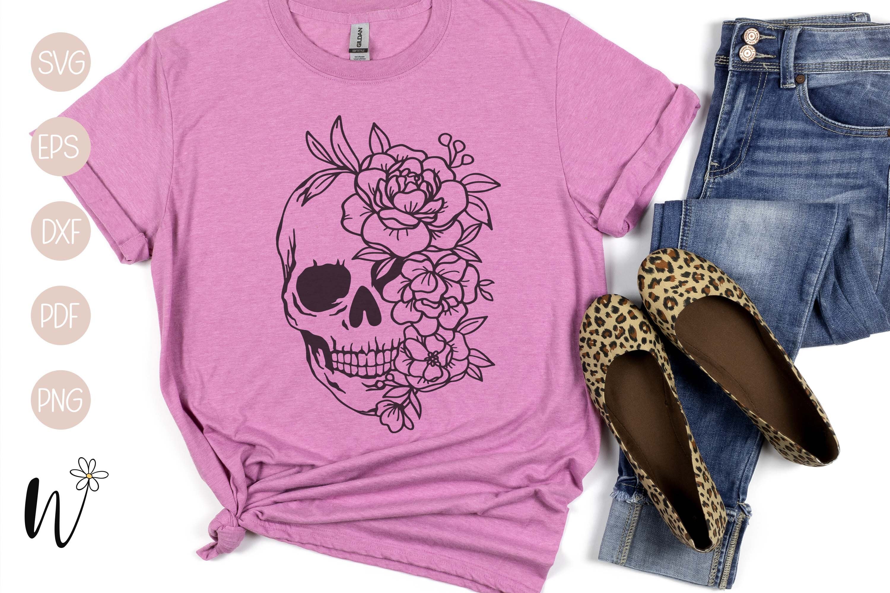 Skull Svg File Floral Skull Svg Skull Vector Skull Flower - Etsy Australia