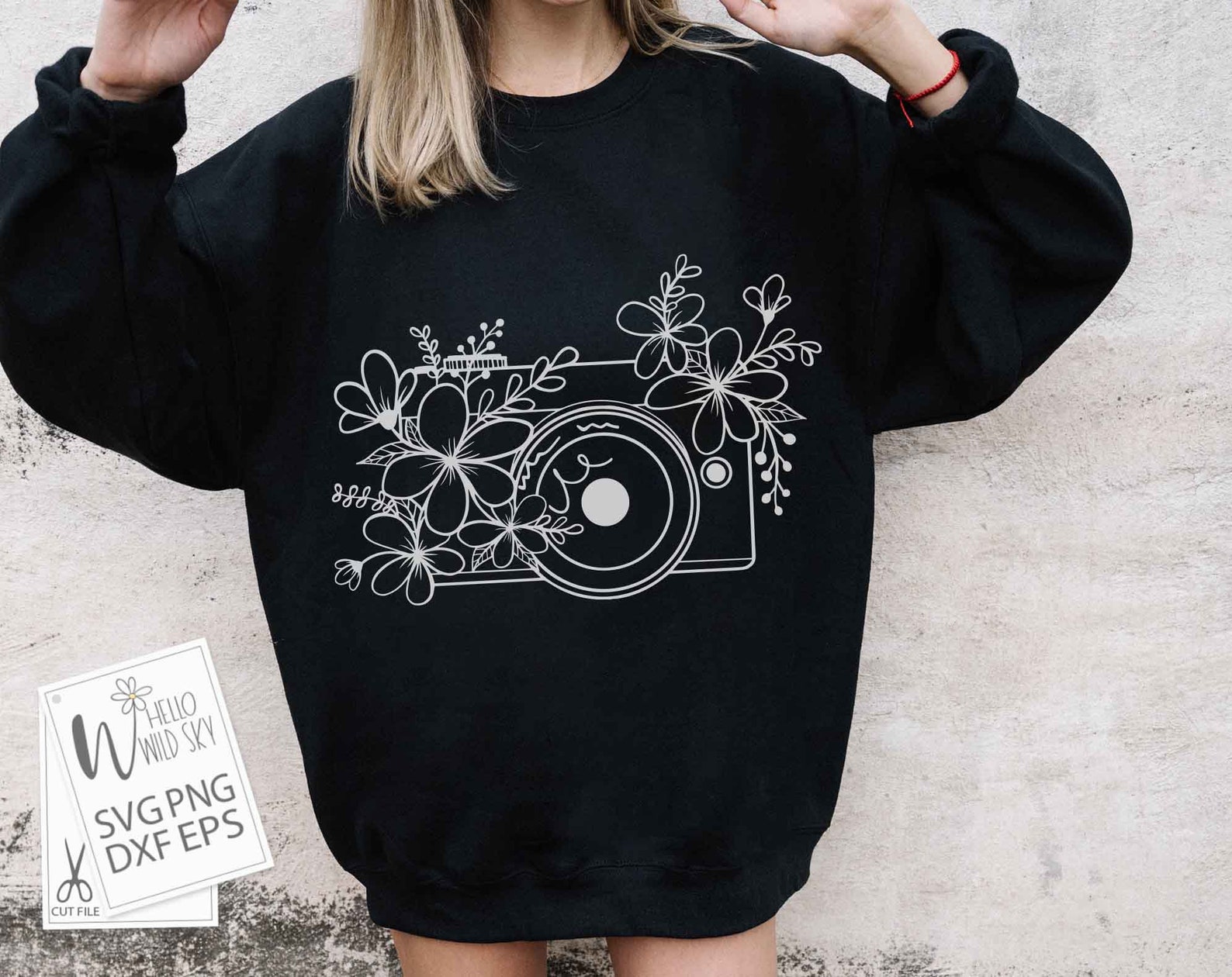Floral Camera SVG File, Camera Svg, Camera With Flowers Svg, Floral ...