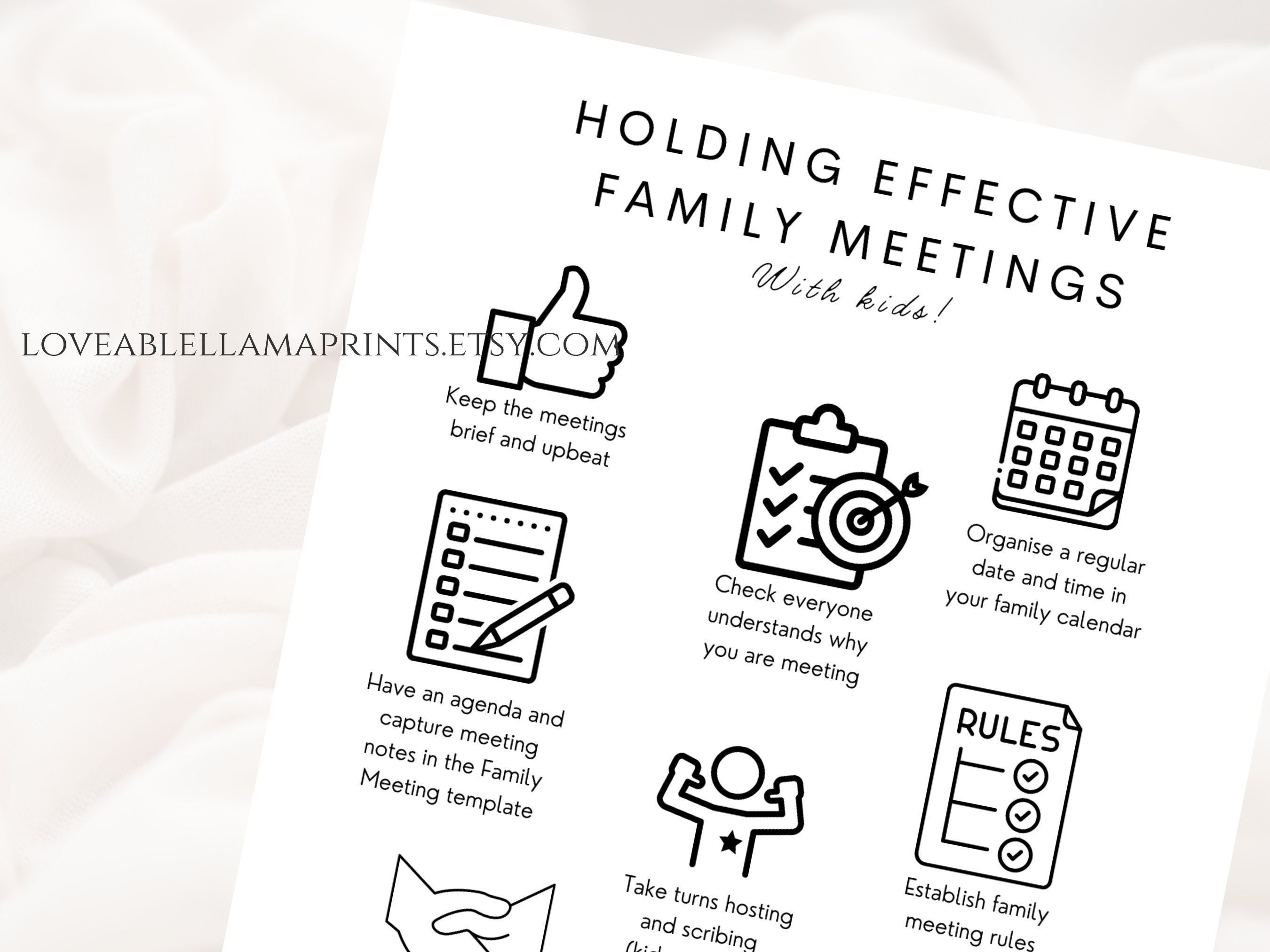 Family Meeting Template Bundle Intentional Parenting to Create Positive ...