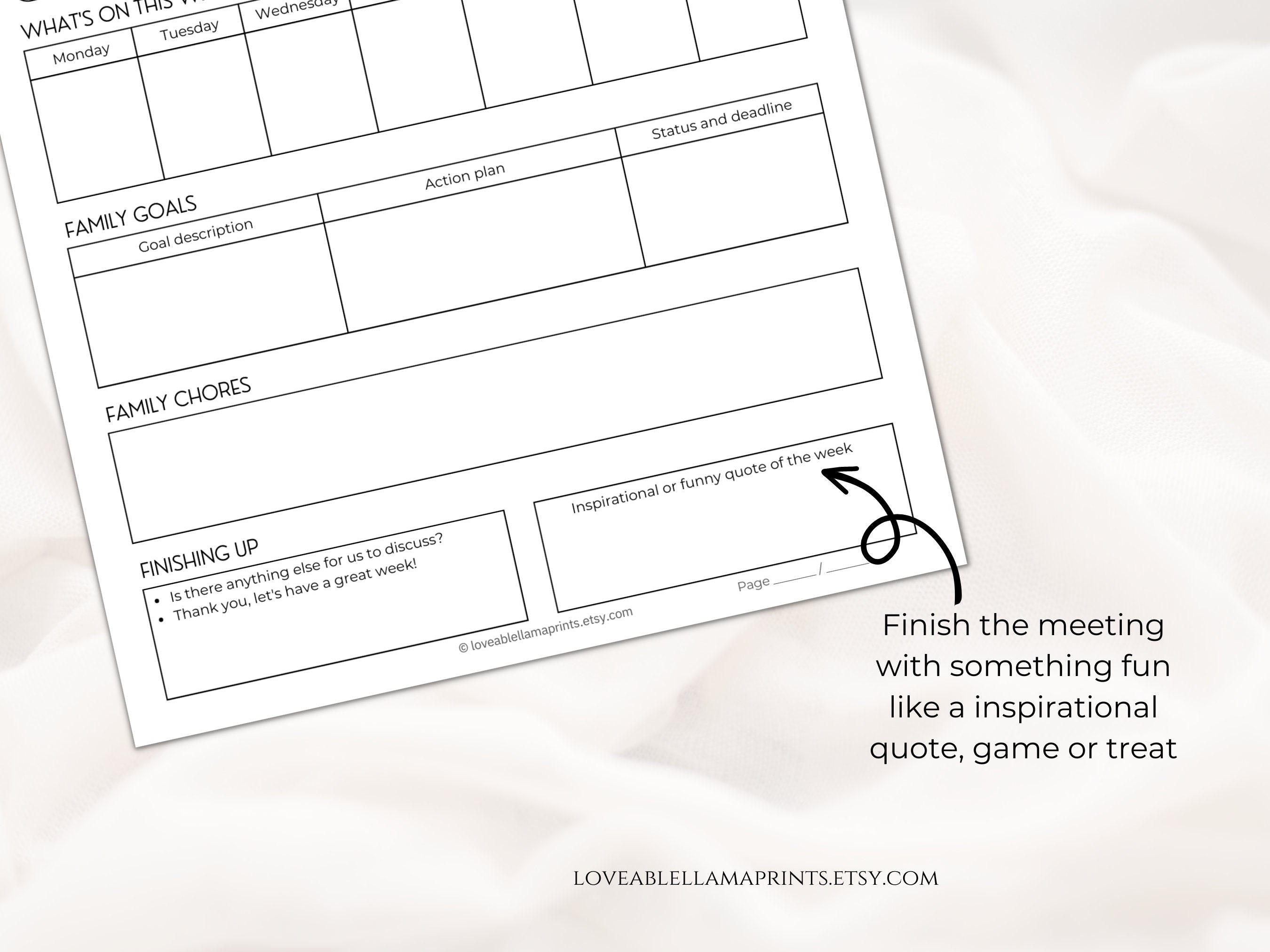 Family Meeting Template Bundle Intentional Parenting to Create Positive ...