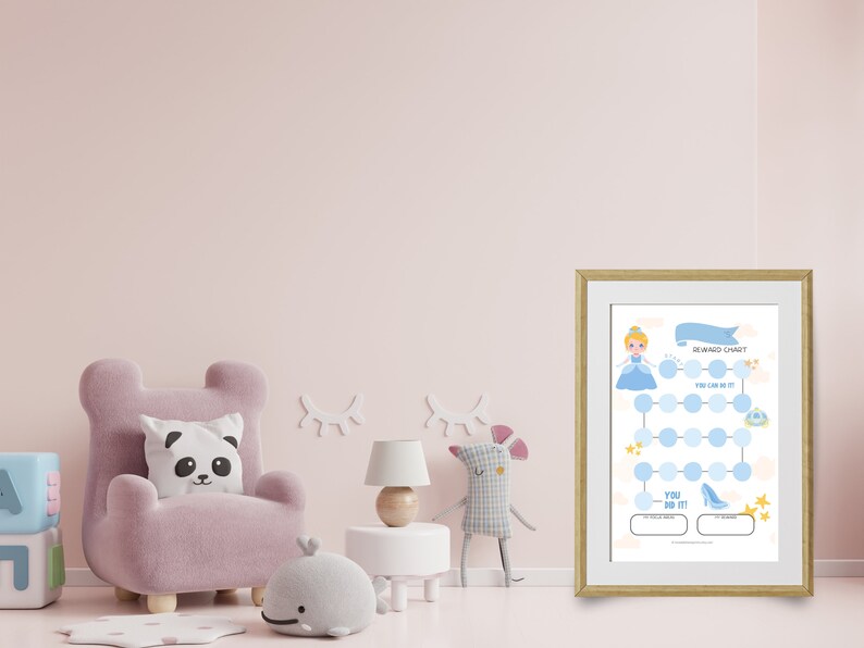 Cinderella Reward Chart for Girls Kids Printable Potty Training Chart ...