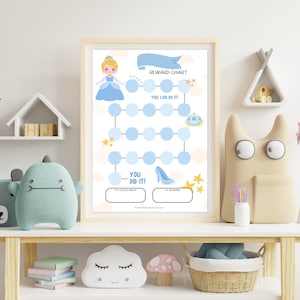Cinderella Reward Chart for Girls Kids Printable Potty Training Chart ...