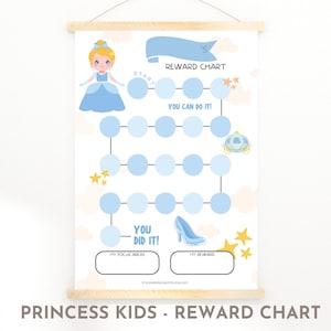 Cinderella Reward Chart for Girls Kids Printable Potty Training Chart ...