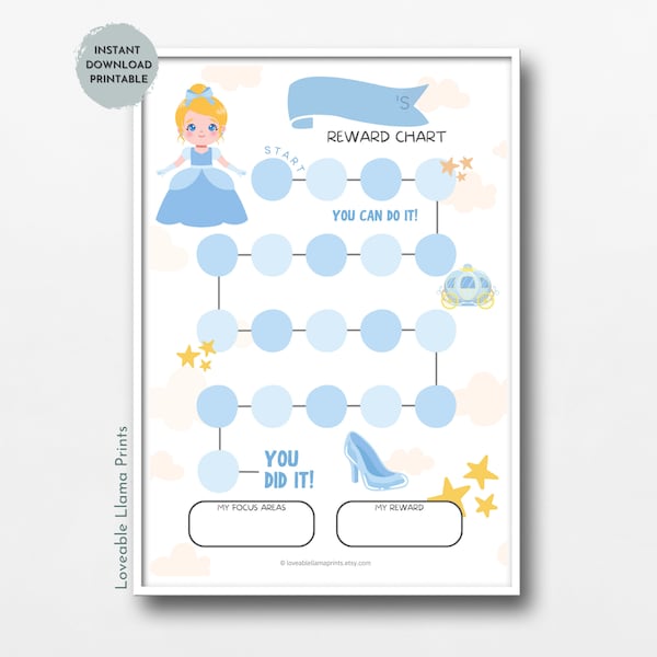 Cinderella Reward Chart - Etsy