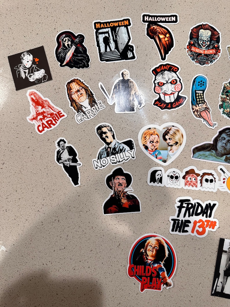 Horror Movie Sticker Pack - Etsy