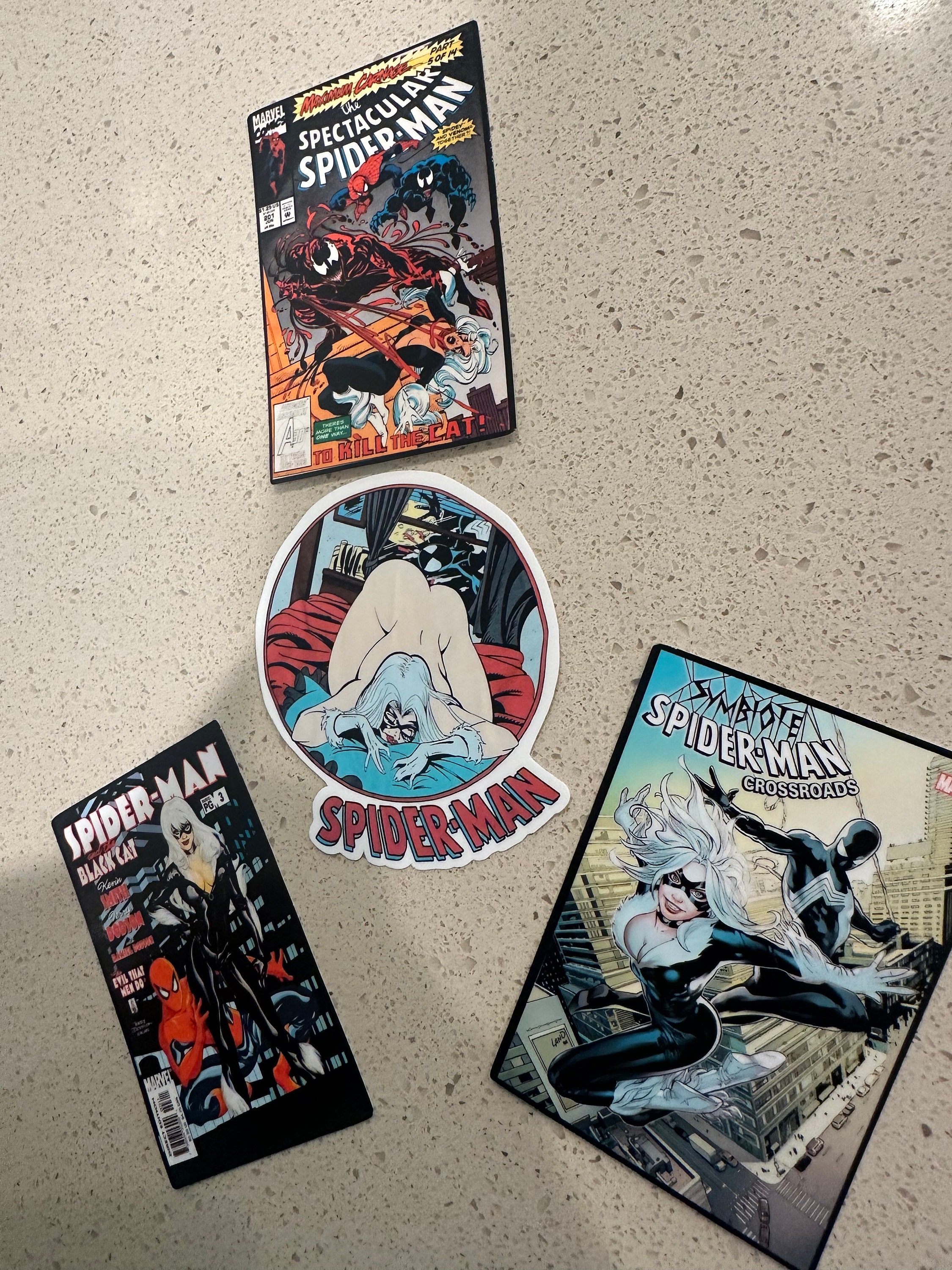 Spiderman Black Cat Stickers - Etsy