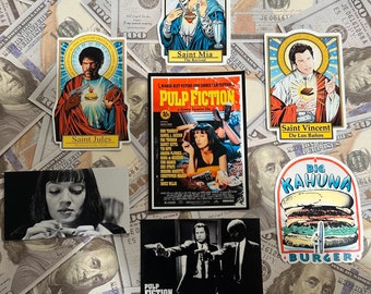 50 Pcs Pulp Fiction Stickers, Film Fan Stickers, Vincent Vega, Jules ...