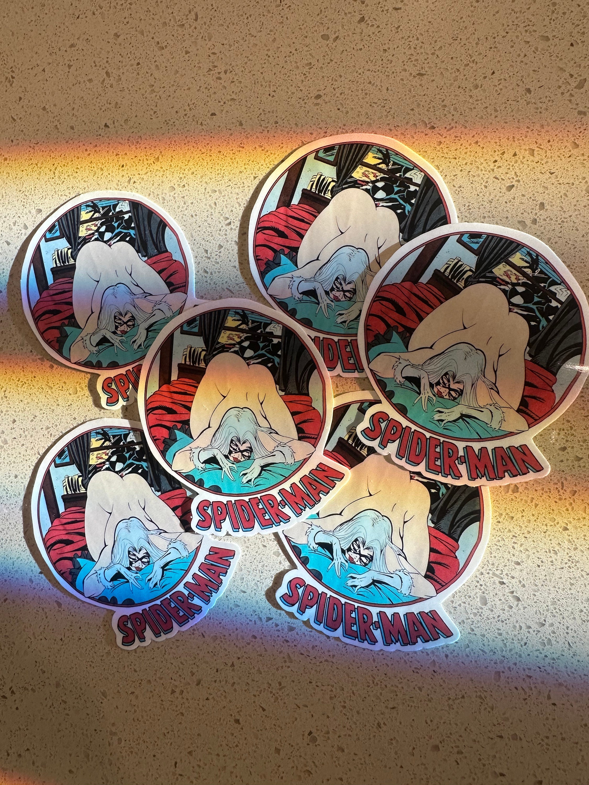 Spiderman Black Cat Stickers - Etsy