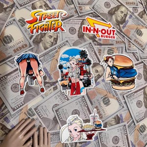 Street Fighter in N Out Stickers - Etsy