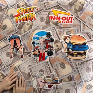 Street Fighter in N Out Stickers - Etsy