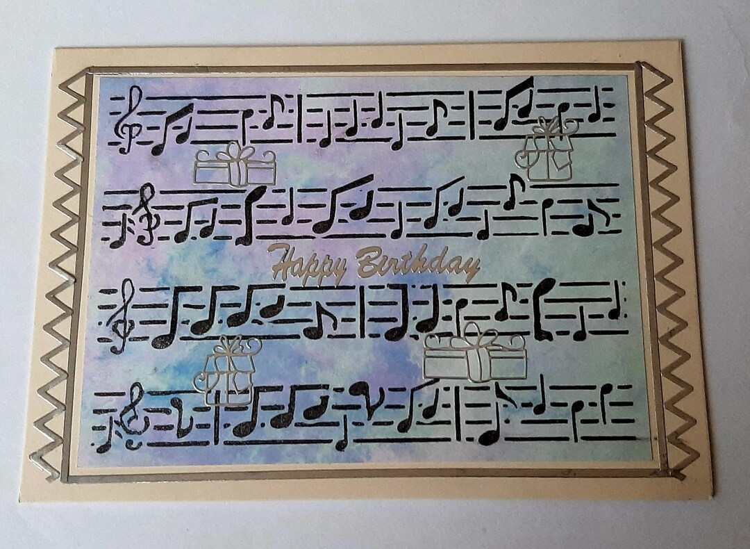 Music-themed Music Notes Birthday Card - Etsy