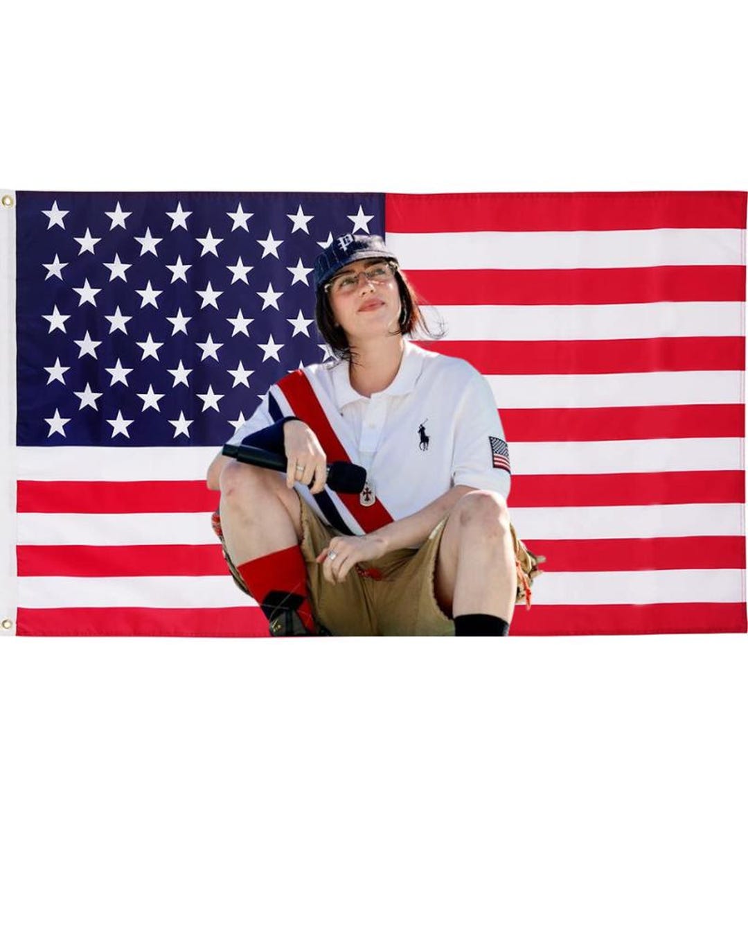 Pop Star Singer USA Flag American Flag Tiktok Meme Trendy Room Tapestry ...