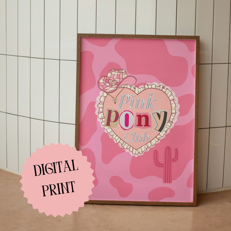Pink Pony Club Chappell Roan DIGITAL PRINT Queer LGBTQ Cute Wall Art ...