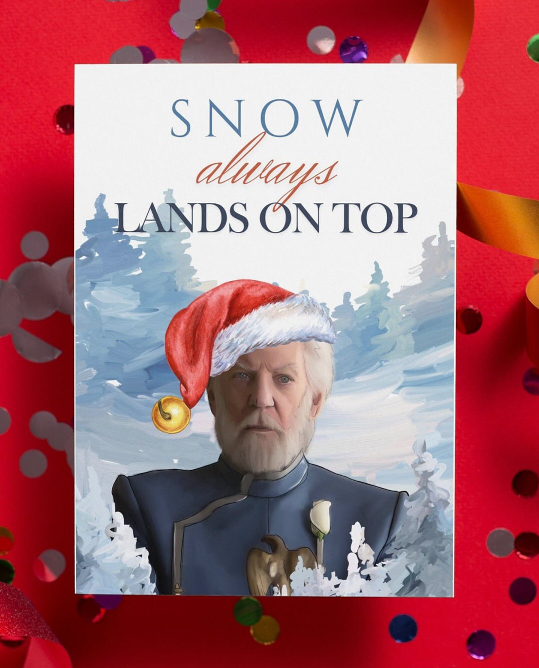 HUNGER GAMES Inspired CHRISTMAS Card President Snow / Young Coriolanus ...