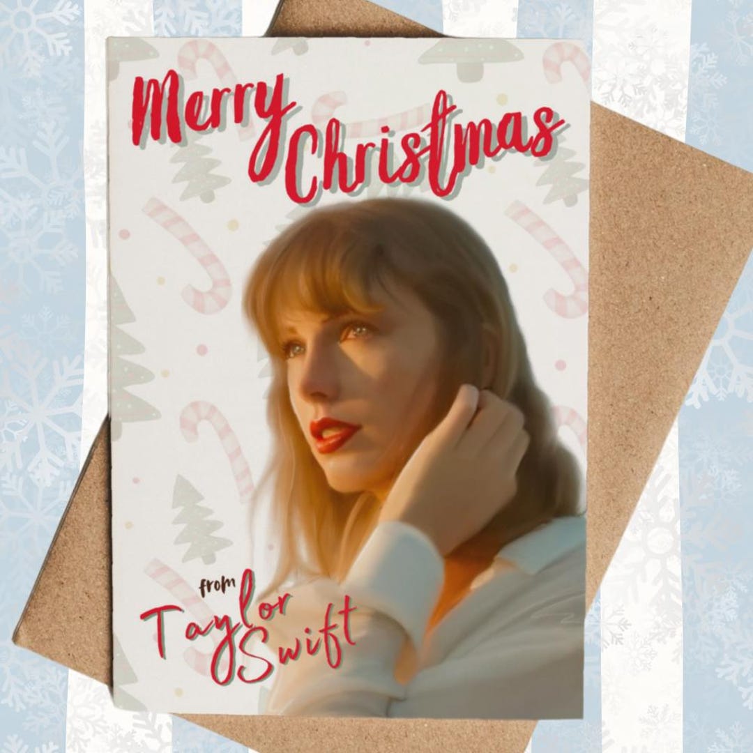 Taylor Swift Christmas Card - Swiftmas Holiday Greeting - A6 Size - Etsy