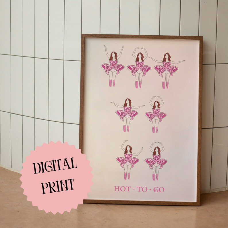 HOT TO GO Dance Chappell Roan Digital Print Queer Lgbtq Cute Wall Art ...