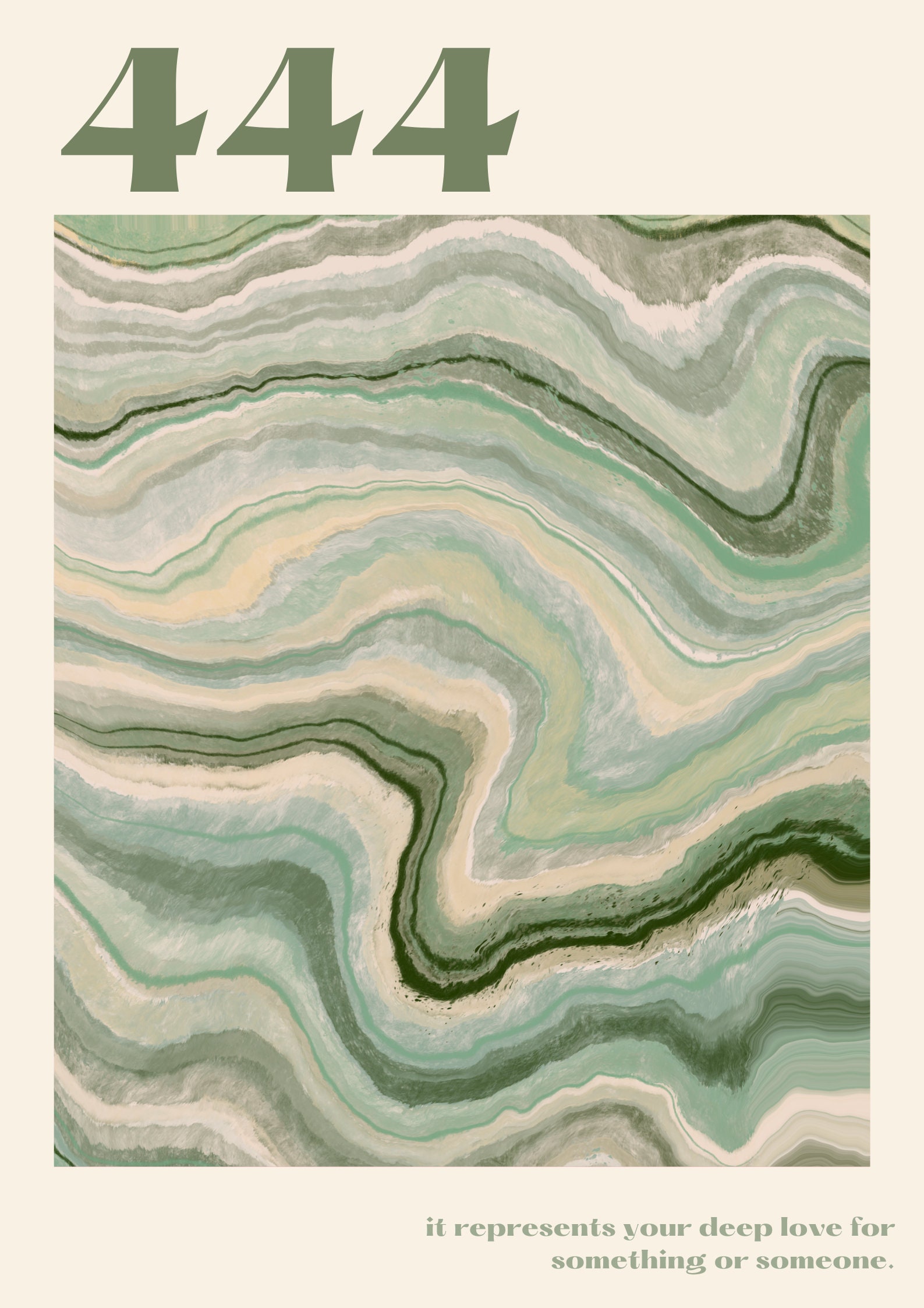 Set of 3 Prints, Angel Numbers Collection, Trendy Retro Wall Art, 222 ...