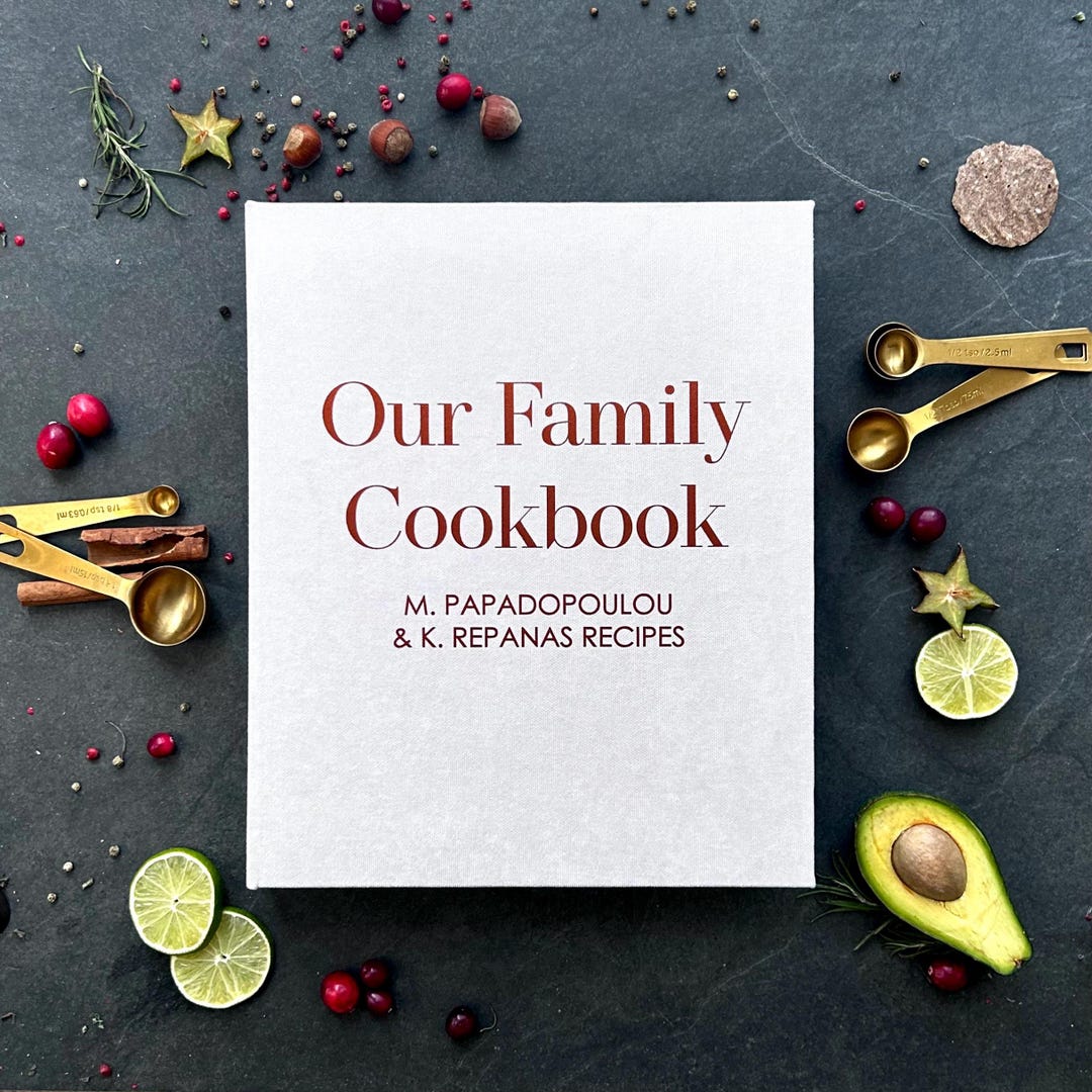 Handmade Recipe Book With Clear Sleeves for Meal Planning as Recipe ...
