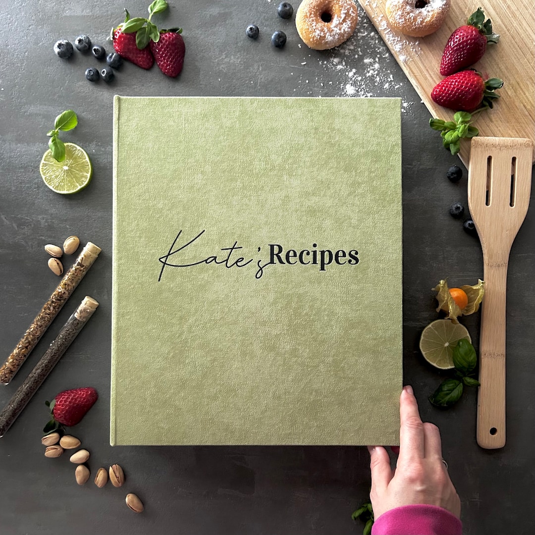 Personalized Cooking Recipe Book, Custom Cookbook With Sleeves, Recipe ...