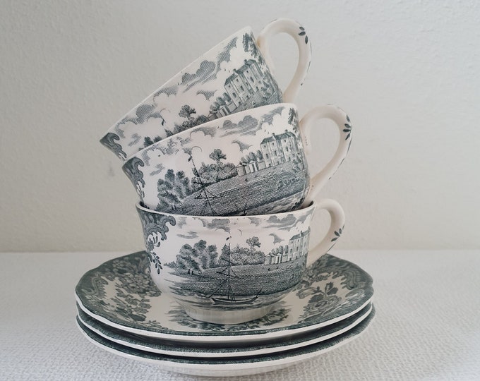 Royal Worcester Palissy England '1790 Avon Scenes' Large Tea or Coffee ...