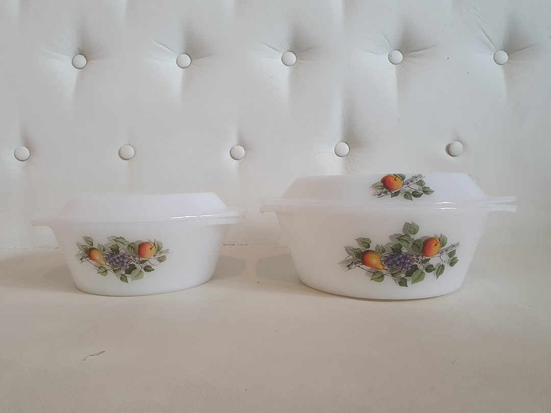 Arcopal fruits De France 2 Baking Dishes With Milk - Etsy