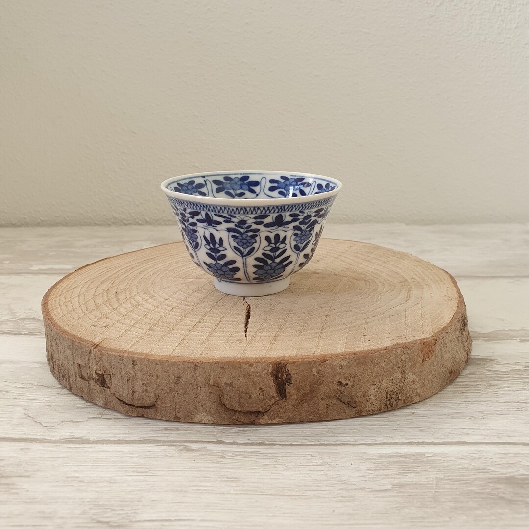 Unique Vintage Porcelain Teacup or Sake Bowl With Long Eliza Decoration ...