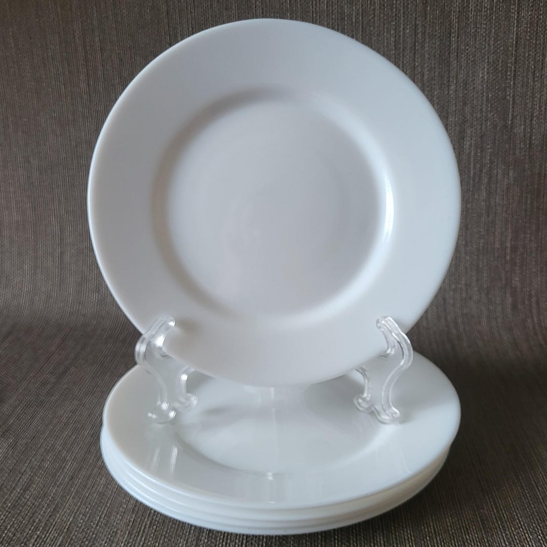 ARC France Timeless Set of 5 Vintage White Dessert/breakfast Plates (19 ...
