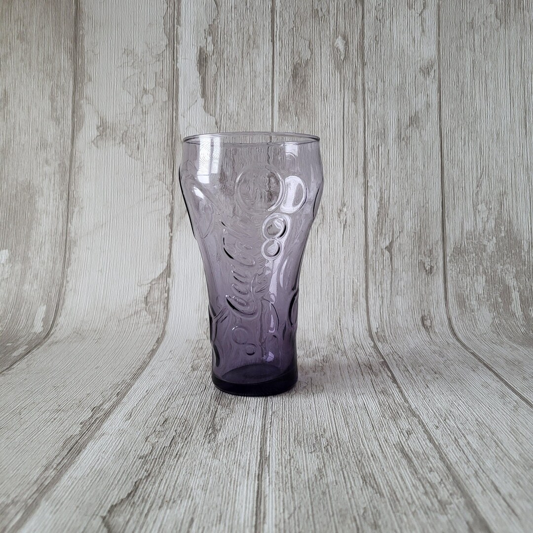 Coca-cola Purple Long Drink Glass With Circles Transparent Purple Cola ...