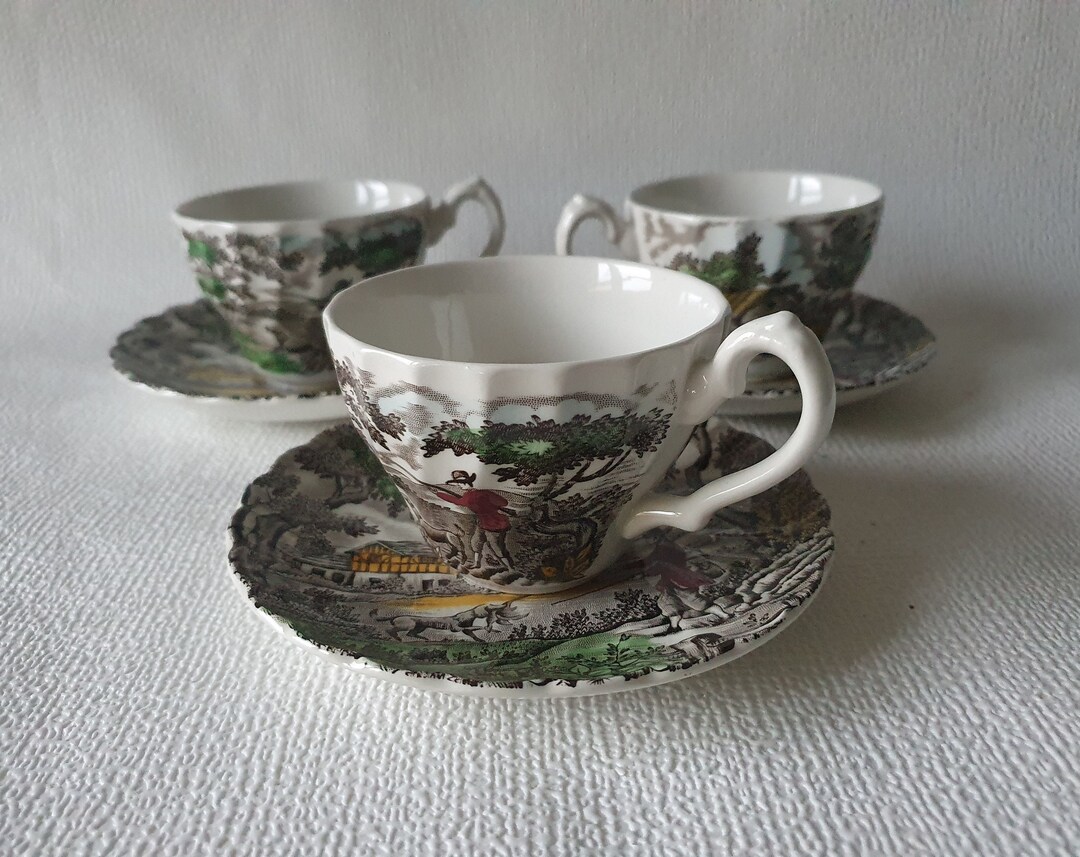 Myott the Hunter Multicolour Tea or Coffee Cup Sets With Saucers ...