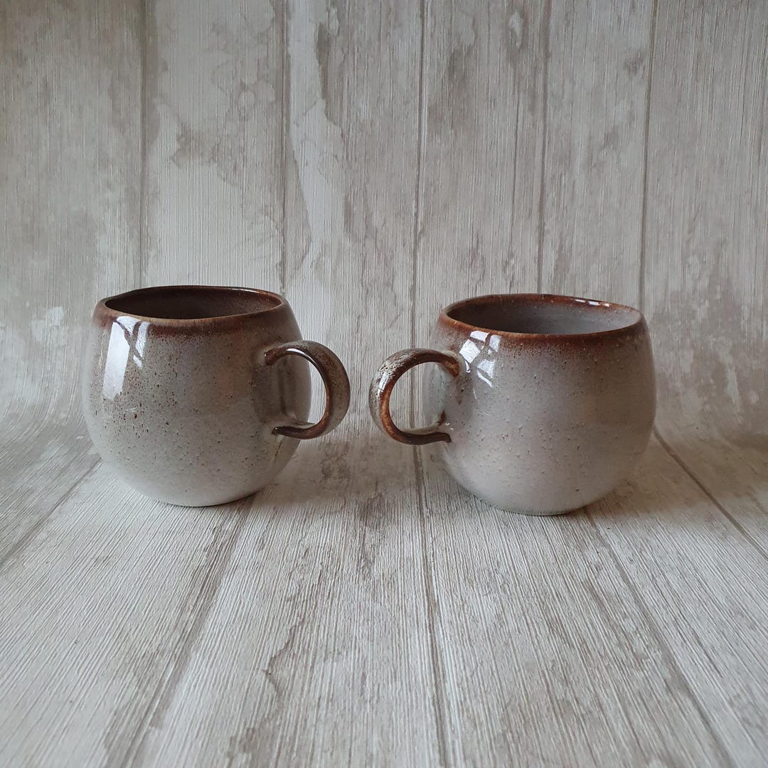 Bloomingville Vintage Delicious XXL Mugs in Earthy Tones Set of 2 400 ...