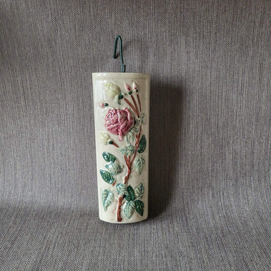 Vintage Ceramic Radiator Tray With Hanging Hook | Humidifier With Rose ...