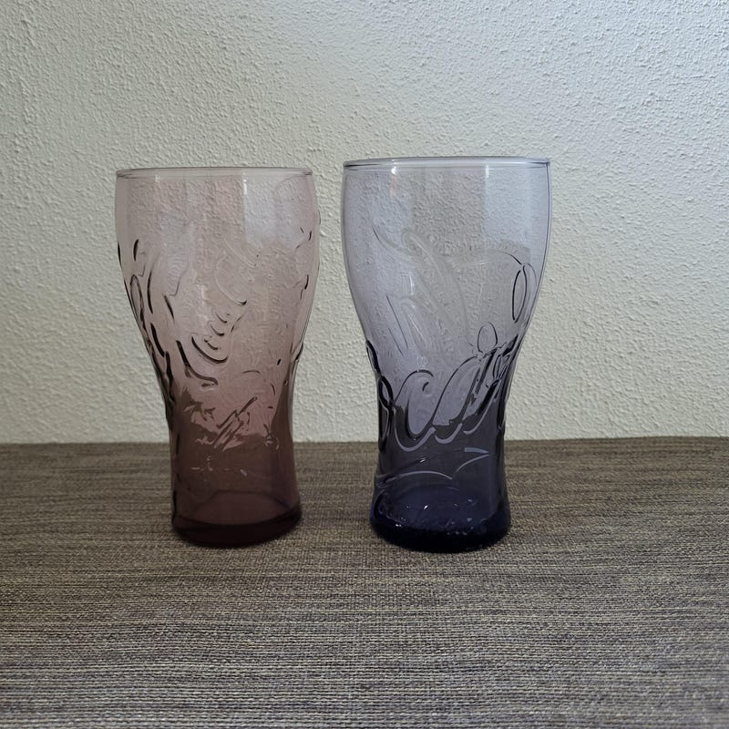 Blaues coca cola glas vintage - Etsy.de