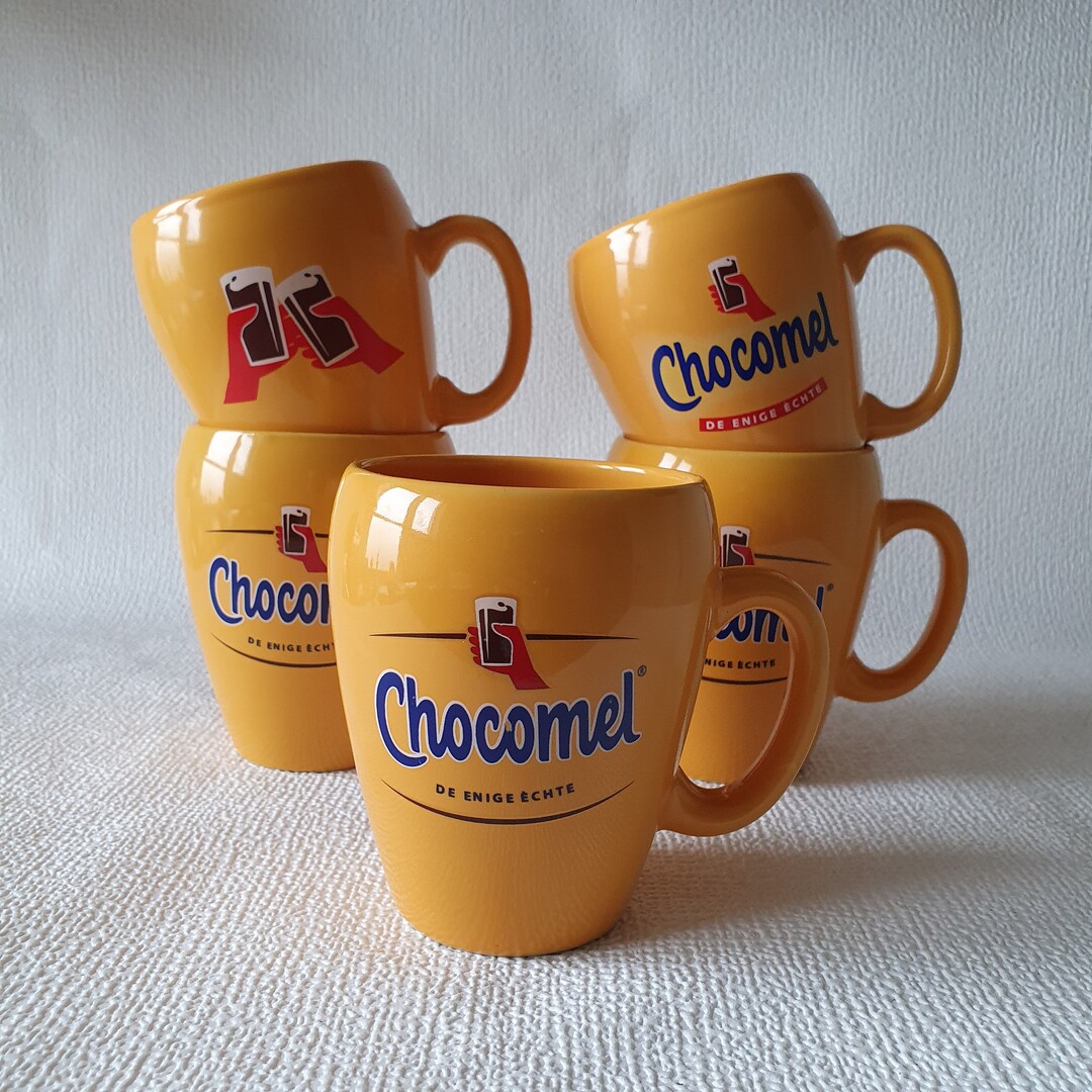 Chocomel Nutricia Yellow Cups or Mugs With Handles for Chocolate Milk ...