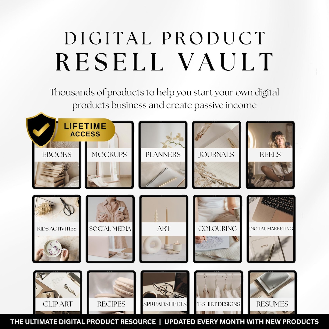 Digital Product Resell Vault | Thousands of Done-for-you Digital ...